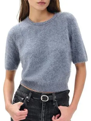 Rag & Bone Jada Brushed Cashmere Sweater - Heather Gray