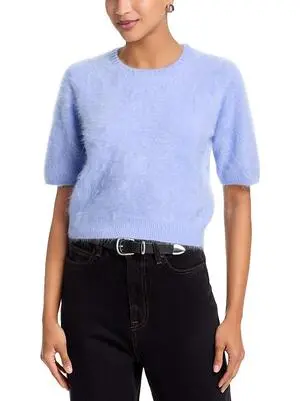 Rag & Bone Jada Brushed Cashmere Sweater - Light Blue