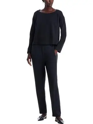 Eileen Fisher Slouch Ankle Pants - Washed Black