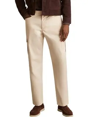 REISS Relaxed Fit Cargo Pants - Light Stone