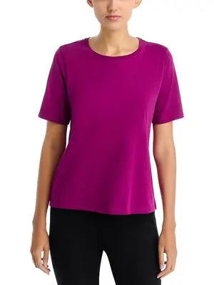 Eileen Fisher Jersey Knit Tee - Berry Bloom