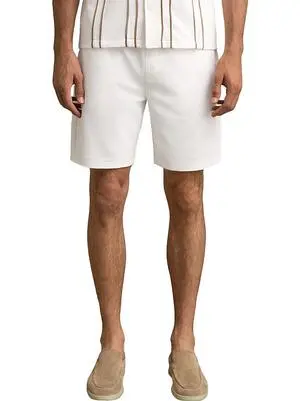 REISS Textured Drawstring Shorts - White