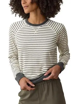 Marine Layer Reversible Raglan Tee - Heath Grey