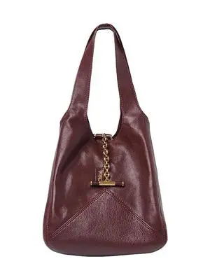 Chloé Leather Hobo Bag - Grenat