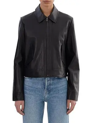 LAMARQUE Tess Leather Jacket - Black