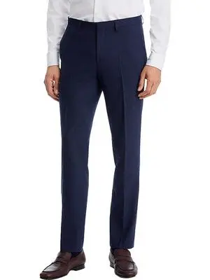 Hugo Hesten Extra Slim Fit Plaid Suit Pants - Navy
