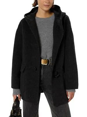 Gerard Darel Malina Wool Coat - Charcoal
