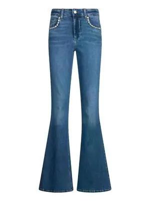 Liu Jo Rhinestone-embellished Flare Jeans - Blue