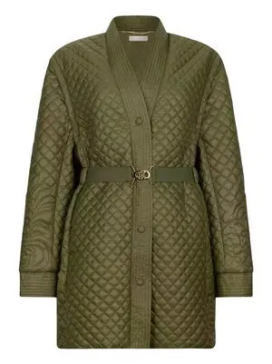 LIU JO Quilted Embroidered Coat