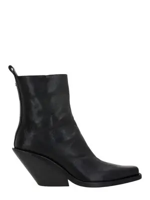 ANN DEMEULEMEESTER 75mm Calf Leather Boots - Black