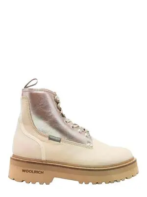 Woolrich Panelled Combat Boots - Neutrals