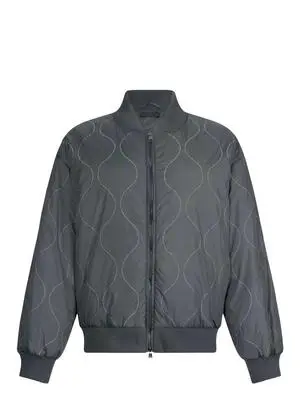 Liu Jo Quilted Studded Bomber Jacket - Grey