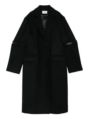Coperni Logo Belted Detail Coat - Black