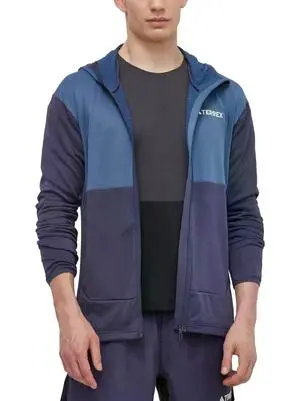 Adidas Panelled Zip-up Hoodie - Blue