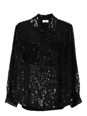 P.a.r.o.s.h Sequinned Shirt With Pockets - Black