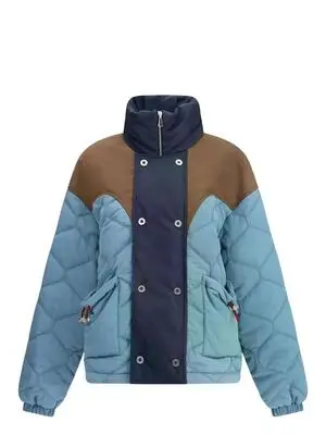 MARBELL Paneled Quilted Jacket - Blue