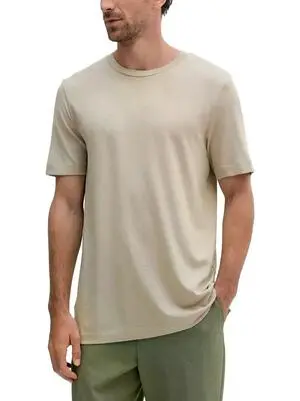 BOSS Round-neck Short-sleeve T-shirt - Neutrals