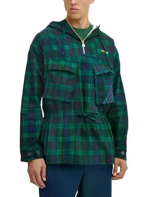 Adidas Plaid Hooded Jacket - Green