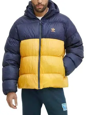 Adidas Colour-block Padded Jacket - Blue