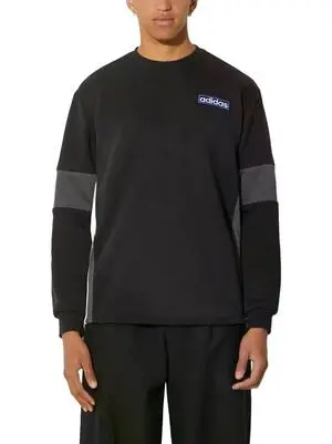 Adidas Color-blocked Panelled Sweatshirt - Black