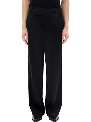 ANN DEMEULEMEESTER Pleated Front Trousers - Black