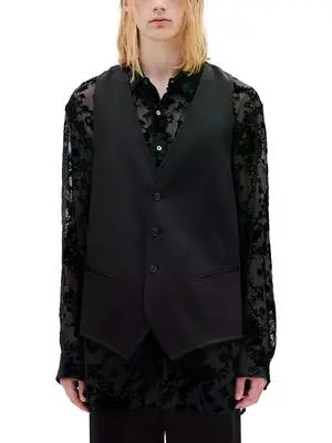 ANN DEMEULEMEESTER Button-fastening Waistcoat - Black