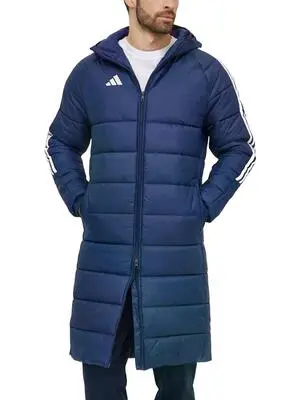 Adidas Three-stripe Padded Coat - Blue