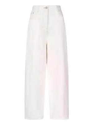 STUDIO TOMBOY Contrast-stitch Cotton Jeans - White
