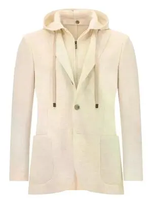 Boggi Milano Madison Hooded Blazer - Neutrals