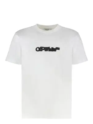 Off-White Arrow-print Cotton T-shirt - White