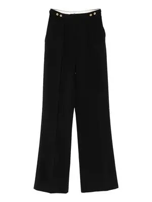 Elisabetta Franchi Straight-leg Trousers - Black