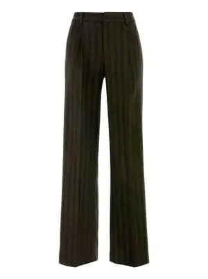 PT TORINO Striped Straight-leg Trousers - Brown
