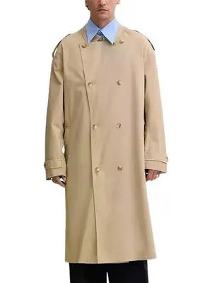 LES DEUX Miles Double-breasted Belted Trench Coat - Neutrals