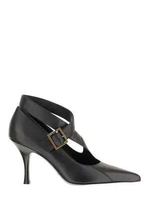 Khaite 85mm Leather Heeled Pumps - Black