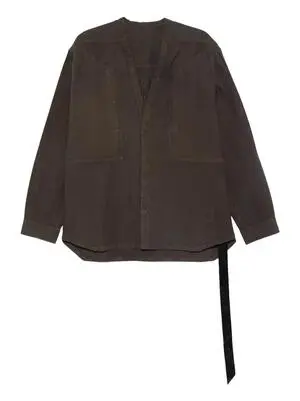 Rick Owens Button-fastening Cotton Shirt - Brown