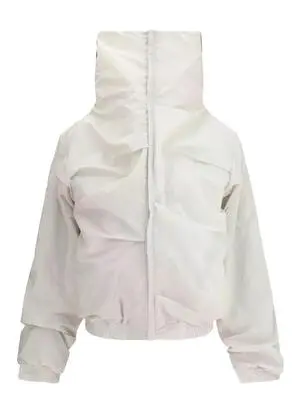 ALAINPAUL High-neck Panelled Jacket - White