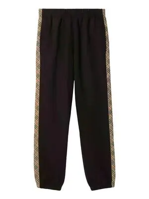 Burberry Check-trimmed Cotton Track Pants - Brown