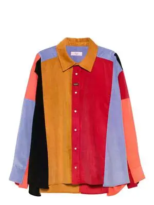 Martine Rose Panelled Corduroy Shirt - Red