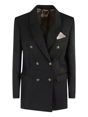 Elisabetta Franchi Double-breasted Blazer - Black