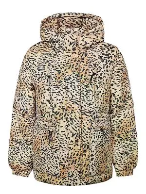 Pyrenex Hooded Leopard-print Jacket - Neutrals