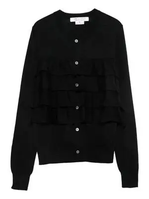 Comme Des Garçons Layered Ruffle Cardigan - Blue