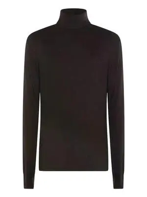 THOM KROM High-neck Long Sleeve Sweater - Brown