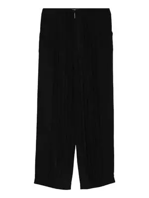 Giorgio Armani Pleated Zip-front Pants - Black