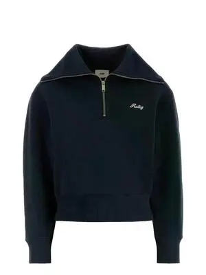 AUTRY Cotton Half-zip Sweatshirt - Blue