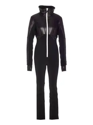 JETSET Gertrude Quilted-panel Ski Suit - Black