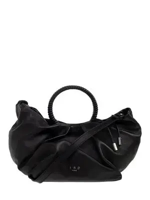 IRO PARIS Pleated Leather Tote Bag - Black