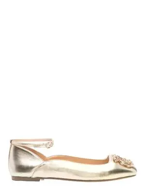 Liu Jo Chain-embellished Ballet Flats - Gold