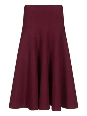 Alaïa Cashmere-blend Knit Midi Skirt - Burgundy