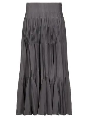 ALAÏA ALAÏA Pleated Silk-Blend Midi Dress