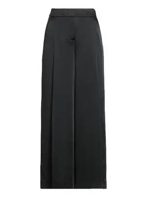Peserico Wide-leg Satin Pants - Black
